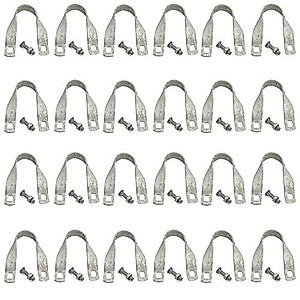 Cross-Connector (Purlin Bracket) for Greenhouse - Galvanized Steel (12 Pack w/Bolts) (1 3/8" x 1 3/8")