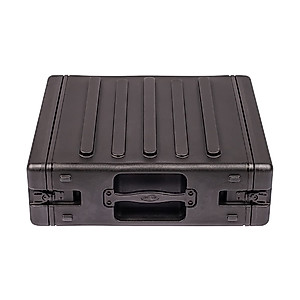SKB Cases 3U rSeries Standard Roto Molded LLDPE Rack with Flush Carry Handles and Non-Slip Rubber Feet, Includes Rack Mount Screws