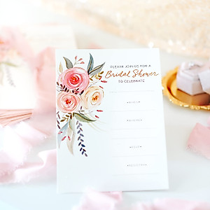 Papyrus Bridal Shower Invitations, Floral (20-Count)