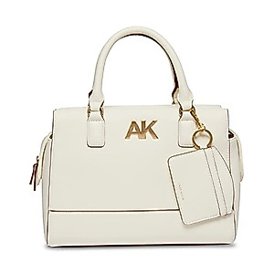 Anne Klein Soft Satchel with Card case, Anne White