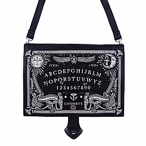 RE Style Gothic Ouija Board Occult Spirit Board Handbag, Black
