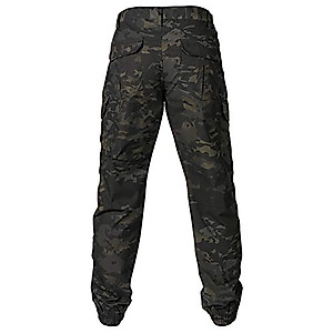 NAVEKULL Men's Camouflage Tactical Pants Waterproof Lightweight Ripstop Outdoor Hiking Tapered Cargo Pants