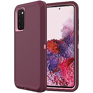 Guirble for Samsung Galaxy S20 Case,Shockproof Dropproof Galaxy S20 Case,Heavy Duty Protective for Samsung S20 Case 6.2 Inch (Purple/Pink)