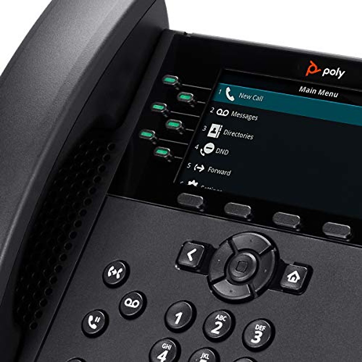 Poly - VVX 450 Business IP Phone (Polycom) - 12-Line, Color IP Desk Phone with Handset - POE - 4.3" Color LCD Display