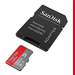 SanDisk 32GB Ultra microSDHC UHS-I Memory Card with Adapter - 120MB/s, C10, U1, Full HD, A1, Micro SD Card - SDSQUA4-032G-GN6MA
