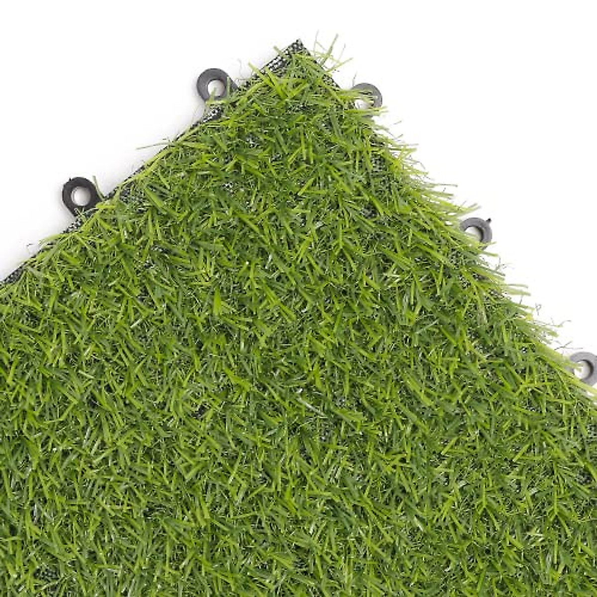 HOUSEBOOK, 9 Packs Artificial Grass Plastic Composite Interlocking Deck Tiles, Indoor/Outdoor, Patio, Balcony, Flooring, D.I.Y Decking, Outdoor, Artificial Grass Tiles, Wholesale Available, 12'x12'