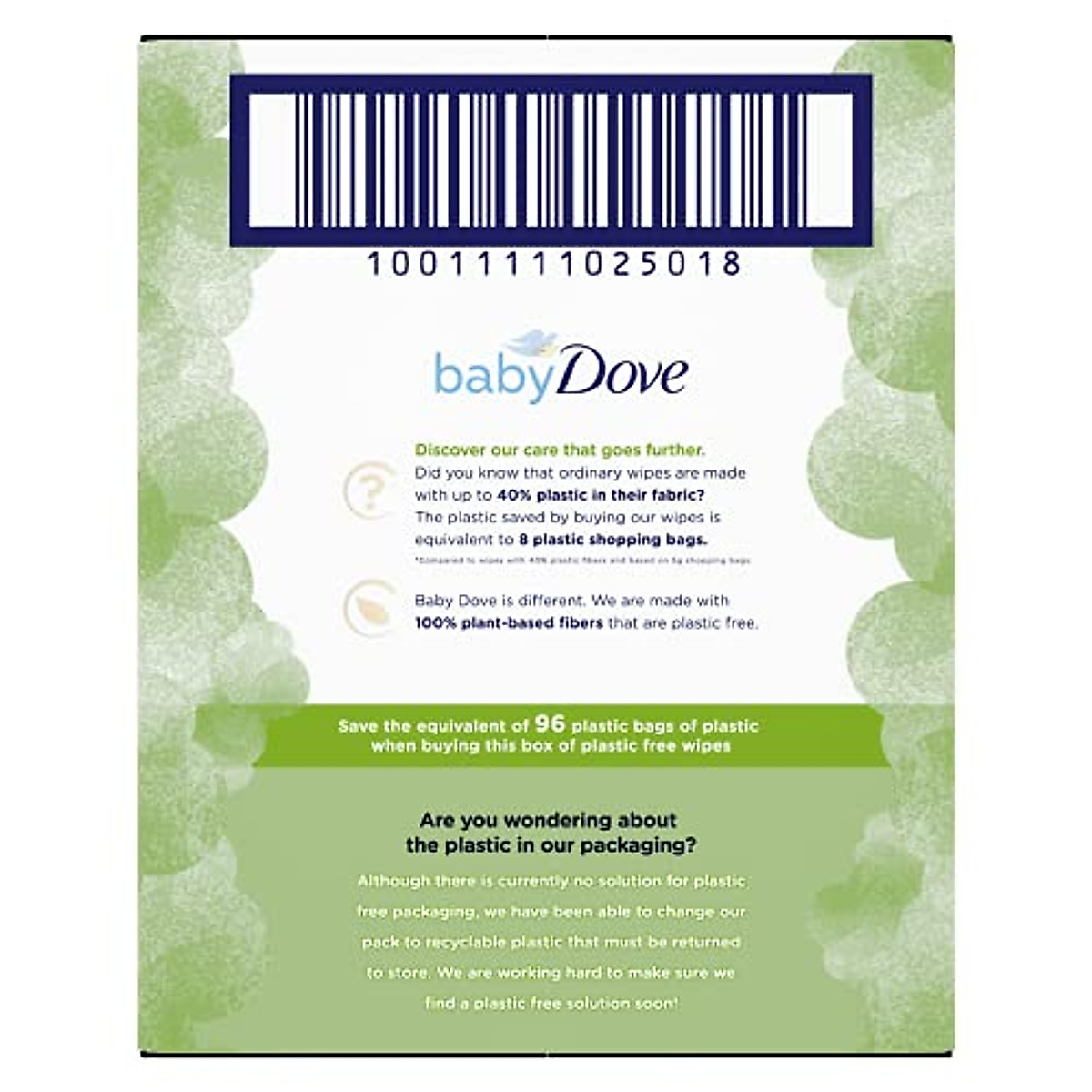 Baby Dove Baby Wipes for Sensitive Skin with 100% Plant-Based Fibers Hypoallergenic 63 Wipes 12 Pack