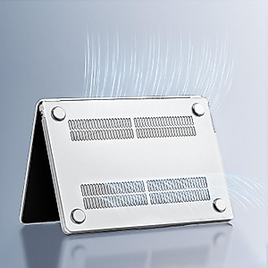 MOSISO Compatible with MacBook Air 13.6 inch Case 2022 2023 Release A2681 M2 Chip with Liquid Retina Display Touch ID, Plastic Hard Shell&Keyboard Cover&Screen Protector&Storage Bag, Crystal Clear