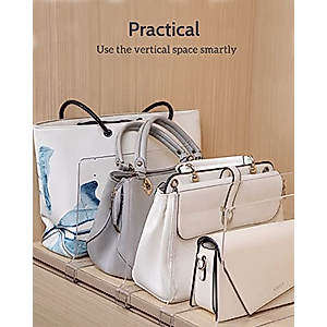 ZORCOR Clear Acrylic Shelf Dividers, Closets Shelf and Closet Separator for Organization in Bedroom, Kitchen and Office Shelves (6 Pack)