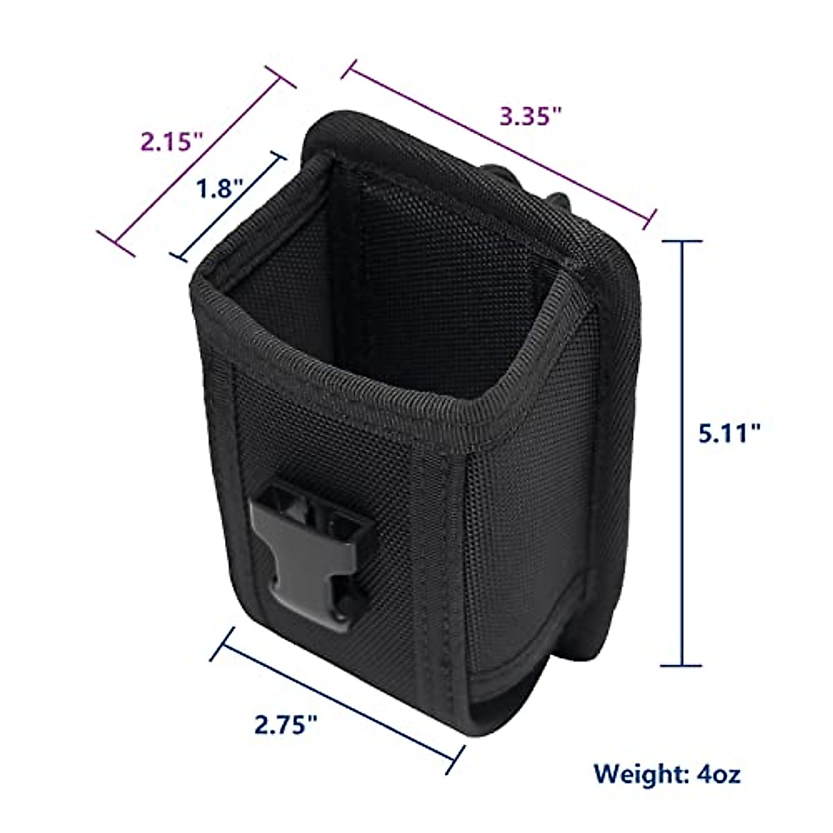 Dotacty Universal Radio Pouch MOLLE Tactical Radio Holder for Duty Belt Two Ways Radio Holster Walkie Talkies Case Carrier Nylon Carry Bag for Police LE Security Safety Firefighter Rescue Outdoor