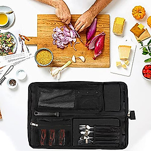 Knife Roll,Chef knife bag,Heavy Duty Knife Case,13 Slots Knife Bags For Chefs Knife Roll Bag,Chef Bag For Knives and Kitchen Utensils,Knife Holder Carrying Case Gifts for Men Dad Husband Boyfriend Him