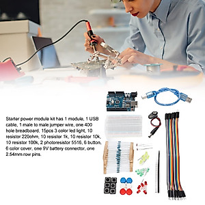 Basic Starter Module Kit, USB Cable 3 Color LED Light Electronic Jump Starter for Factory