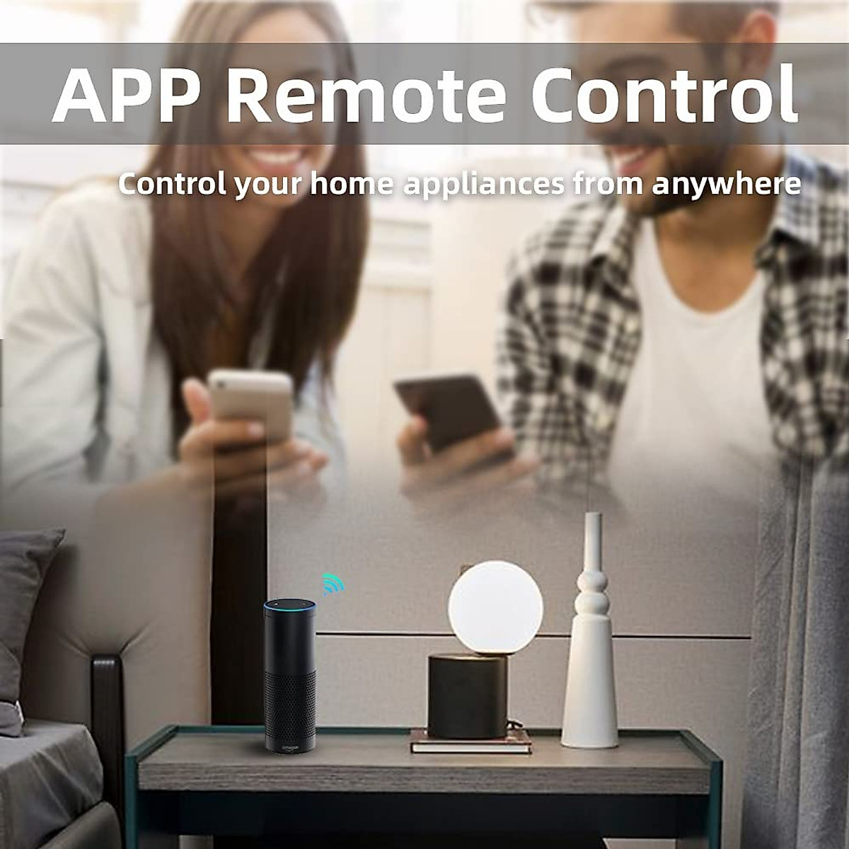 Alexa Smart Plugs, WiFi Mini Smart Plug Compatible with Alexa and Google Assistant, Alexa Echo Smart Outlet, Remote Control, Timer Function, 2.4 Ghz Network Only, ETL & FCC Certified, 10A, White