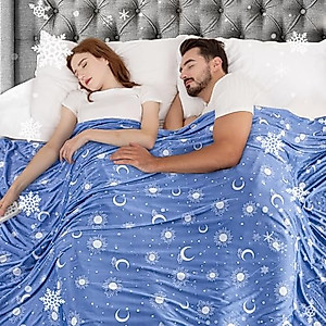 Cooling Blanket Queen Size (90"x90") - Cooling Picnic Outdoor Blue Throw Blankets for Hot Sleepers - Lightweight Summer Cold Blanket Home Decor Dorm Room Essentials stuff for Girls Boys - Dark Blue