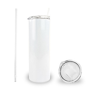 Hogg 20 oz Sublimation Tumblers Holographic (9 Units) - Shimmer Coating, Sublimation Blanks, Bulk Tumblers with Lids and Straws, 20oz Skinny, Blank Cups