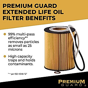 Premium Guard Oil Filter, Extended Life Premium Guard5607EX| Fits BMW 2007-18 X5, 2007-13 328i, 2013-17 X3, 2012-16 328i, 2007-17 X3, 2007-15 335i, 2013-16 328i xDrive, 2009-13 328i xDrive