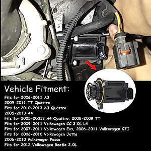 Part# 06H145710D Turbo Diverter Valve For A3 A4 TT Quattro Volkswagen Jetta Passat Beetle CC Eos GTI - Replace Part Number 06F145710G