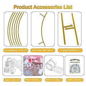 Wokceer 7.2FT Gold Round Backdrop Stand Metal Circle Wedding Balloon Arch Frame Backdrop Floral Background Decoration for Bridal Shower Anniversary Ceremony Birthday Party Candy Tables Celebration