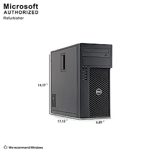 DELL Precision T1700 Tower Workstation Intel i7 i7-4770 3.40 G,16G,512G SSD+3T,Radeon HD 4650 1G VC,DVD,WiFi,HDMI,DP Port,VGA,BT 4.0,W10P64 (Renewed)-Support-English/Spanish']