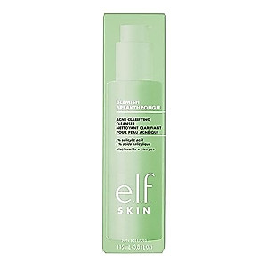 e.l.f. SKIN Blemish Breakthrough Acne Clarifying Cleanser, Facial Cleanser For Fighting Blemishes, Infused With Salicylic Acid, Vegan & Cruelty-Free