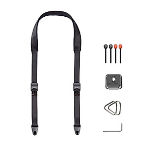 PGYTECH 2.1" Wide Camera Shoulder Strap with Quick Release Plate Wide Camera Neck Straps Long for Photographers Adjustable for DSLR SLR (Night Black)
