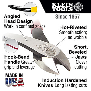 Pliers, Ironworker's Diagonal Cutting Pliers with High Leverage Design Works as Rebar Cutter and Rebar Bender, 9-Inch