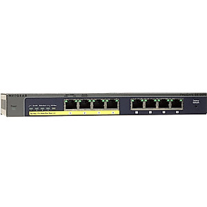 NETGEAR ProSAFE GS108PE 8-Port Gigabit Web Managed (Plus) PoE Switch 4 PoE Ports 45W (GS108PE-100NAS)