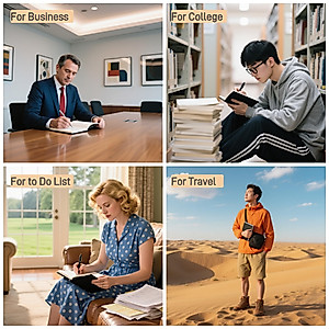 KaiRuiYing Journal Notebook with Pen Holder, A5 Hardcover Notebooks for Work, College Ruled Notebook for School, Lined Journal for Writing, 100Gsm Premium Thick Paper with Inner Pocket, Medium 5.7"x8.4" (1Pack, Black)