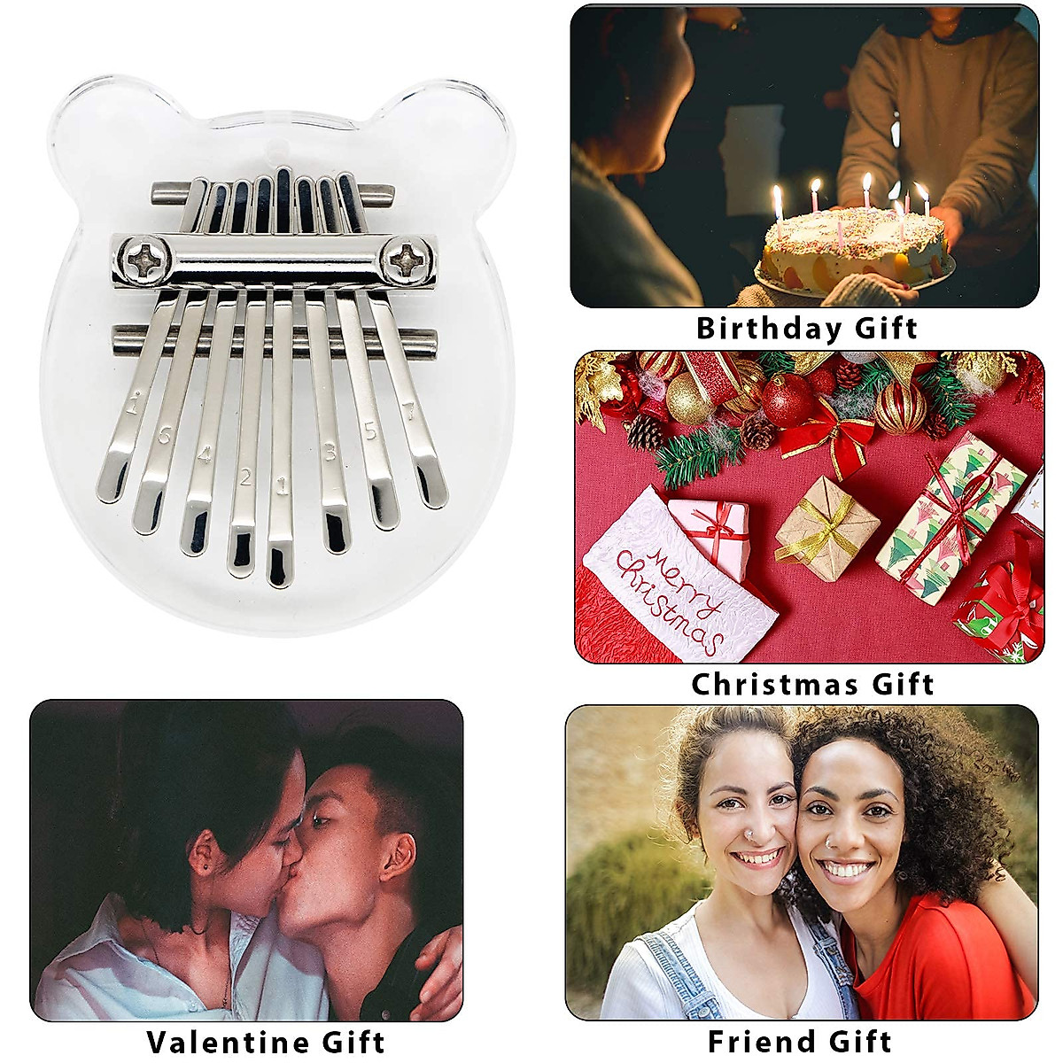 8 Key Mini Kalimba Piano Pendant Gift Marimba Musical good accessory exquisite Finger Thumb