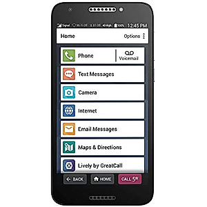 Jitterbug Smart2 unlocked, 32gb, No-Contract Easy-to-use Smartphone for Seniors by GreatCall,Black