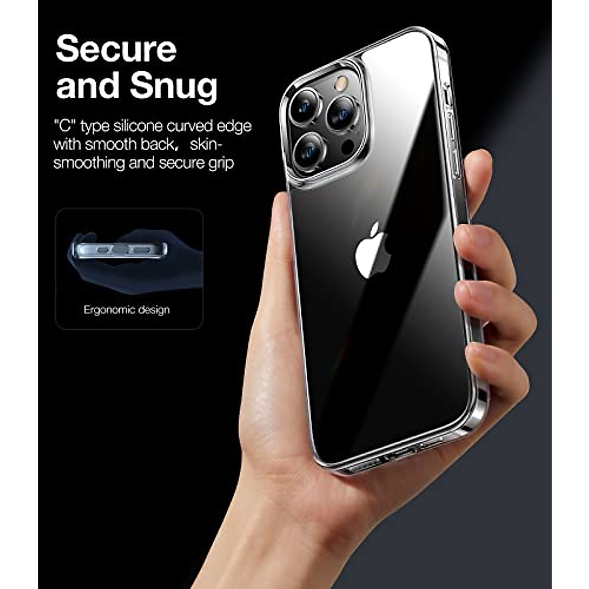 TORRAS Diamond Clear for iPhone 14 Pro Max Case [Anti-Yellowing][Exceed 3X Mil-Grade Drop Protection] Shockproof Slim Yet Protective Hard Back Soft Bumper with Airbag for iPhone 14 Pro Max Phone Case