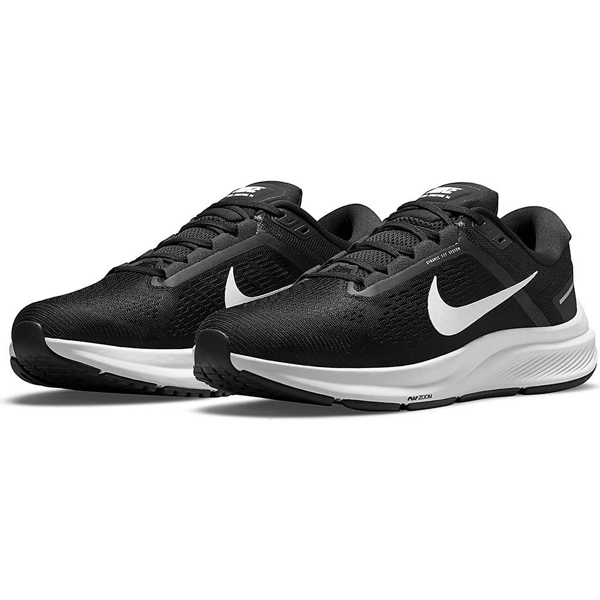 NIKE Air Zoom Structure 24 Men's Trainers Sneakers Road Running Shoes DA8535 (Black/White 001), Black White, 13
