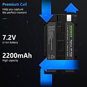 Neewer Rechargeable Li-ion Battery Replacement for Sony NP-F550/570 Compatible with Field Monitor, Neewer CN-160 CN-126 CN-216 LED Light and Others