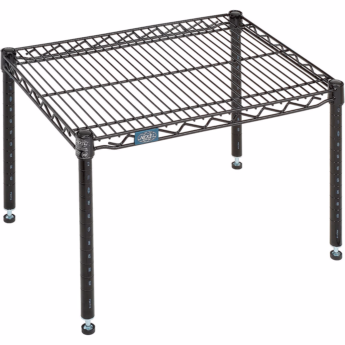Nexel Black Epoxy Wire Dunnage Rack, 24"W x 18"D x 14"H