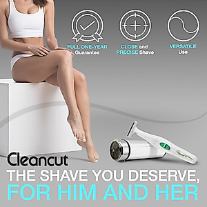 Cleancut T-Shape Personal Shaver for Men and Women, Pubic Hair Trimmer for Intimate Areas, Cordless, Designed for Full Body Grooming – Made in Japan