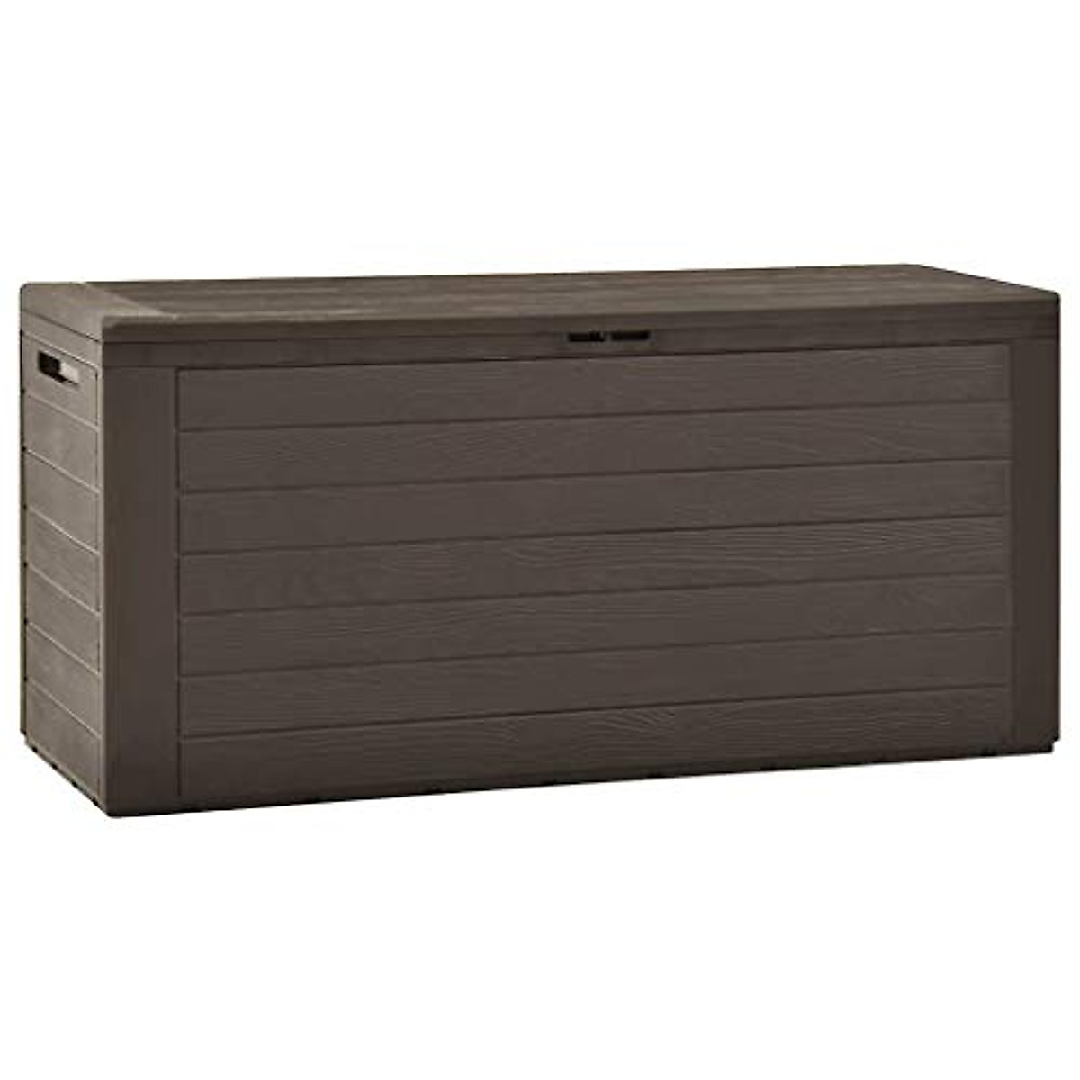 vidaXL Patio Storage Box Garden Cushion Deck Outdoor Storage Chest Storing Pillow Tool Box Blanket Indoor Interior Container Brown 45.7"