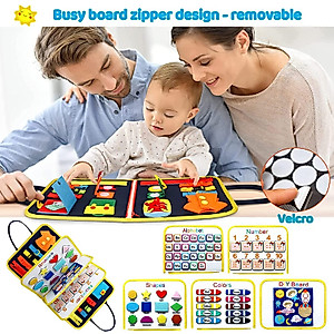 MORNOR Busy Board Montessori Toys for Toddlers Sensory Toys Gifts for 1 2 3 4 Year Old Girls & Boys Preschool Learning Activities Educational Travel Toy for Fine Motor Skills (Blue)