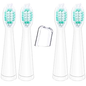 DHMXDC Electric Toothbrush Brush Head x 4 and Hygienic Cap for Models of DHMXDC Sonic Toothbrushes