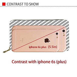 Advocator Women Fashion Leather Long Zipper Wallet Sloth Print Clutch Bag Purse Credit Card Holder