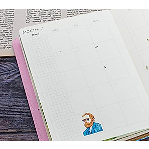 Van Gogh Notebook with Undated Calendar for 12 months, Kawaii Planner, Cute Notebook, Colorful Journals for Women, Premium Quality Paper, A5
