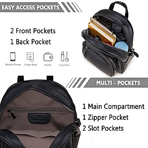 VX VONXURY Mini Backpack Purse,Small Convertible Backpack for Women Ladies with Detachable Straps