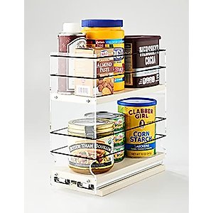 Vertical Spice - 4x2x11 DC - Storage Organizer Drawer with 2 Tiers - Heavy Duty - Size: 4.6" Width x 10.75" Height x 10.6" Depth - MADE IN USA
