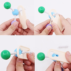 Swpeet 115 Pcs Organic Chemistry Molecular Model Student and Teacher Kit, Molecular Model Set for Inorganic & Organic Chemistry - 50 Atoms & 64 Links & 1 Short Link Remover