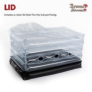 Boomer Shroomer Inflatable Monotub Kit, Mushroom Growing Kit Includes a Drain Port, Plugs & Filters, Removeable Liner [Patent No: US 11,871,706 B2]