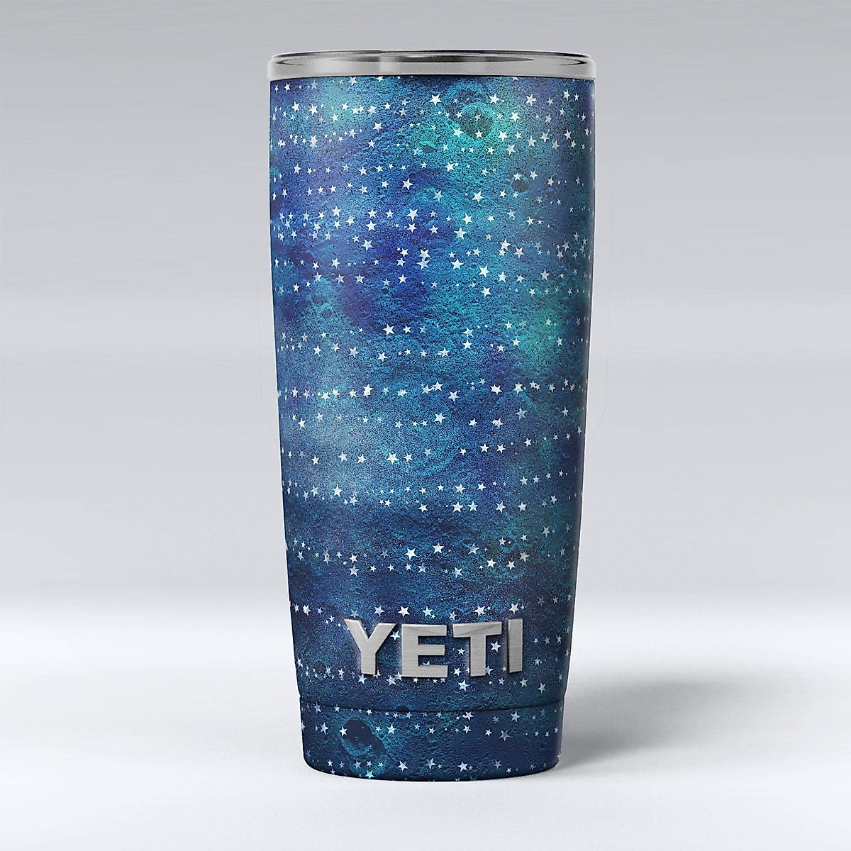 Design Skinz The Grungy Blue Green Stars Surface - Skin Decal Vinyl Wrap Kit Compatible with The Yeti Rambler Cooler Tumbler Cups