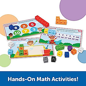 Learning Resources MathLink Cubes Preschool Math Activity Set, 115 Pieces, Ages 3+ Preschool STEM Activities, Math Activity Set and Games for Kids