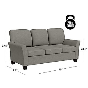 Hillsdale Lorena Upholstery, Sofa, Gray