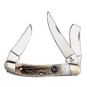 Hen & Rooster German Hand Forged 3 1/2" Sowbelly with Deer Stag Handle 283-DS