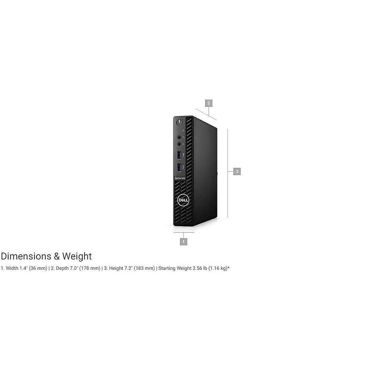 2021 Newest Dell OptiPlex 3080 Micro Form Factor Business Desktop, Intel Core i5-10500T, 32GB DDR4 RAM, 1TB SSD + 2TB HDD, WiFi, HDMI, Bluetooth, Windows 10 Pro (Renewed)