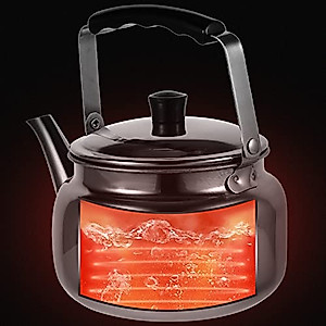 Lurrose Whistling Tea Kettle 1QT Stainless Steel Teakettle with Cool Grip Handle Whistling Teapot for Stovetop